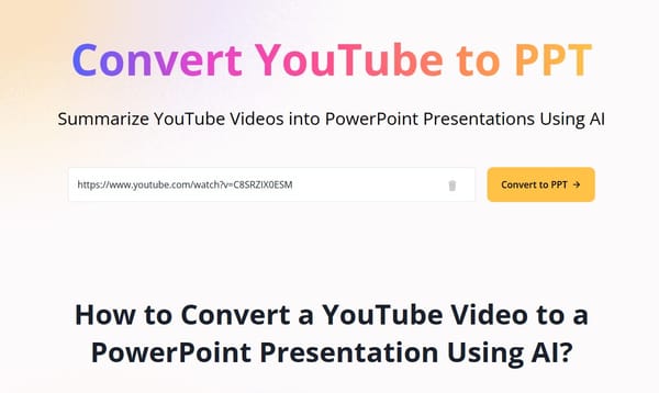 How to Convert YouTube Video to PowerPoint Presentation with AI